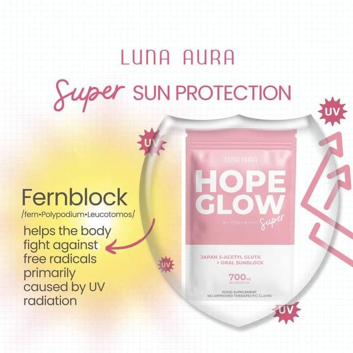 LUNA AURA HOPE GLOW 60 Capsules 700mg £16.98